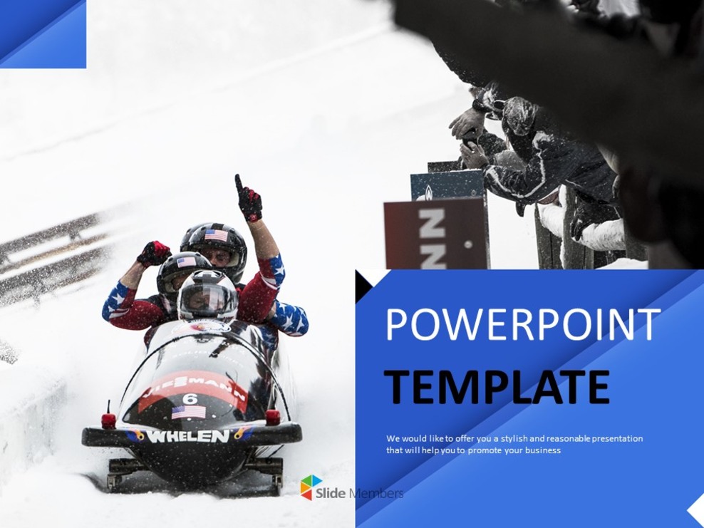 Winter Bobsleigh - Free PPT Template