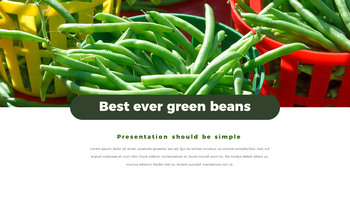 Green Bean PPT Templates Simple Design|Business
