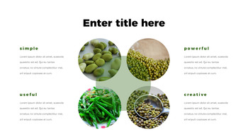 Green Bean PPT Templates Simple Design|Business