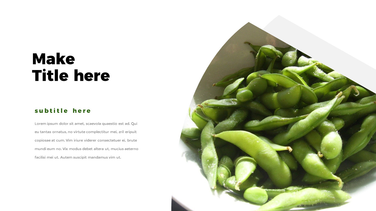 Green Bean PPT Templates Simple Design|Business