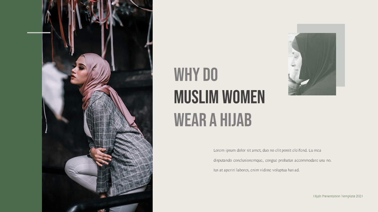 Hijab Simple Templates Design|Lifestyle|PPT