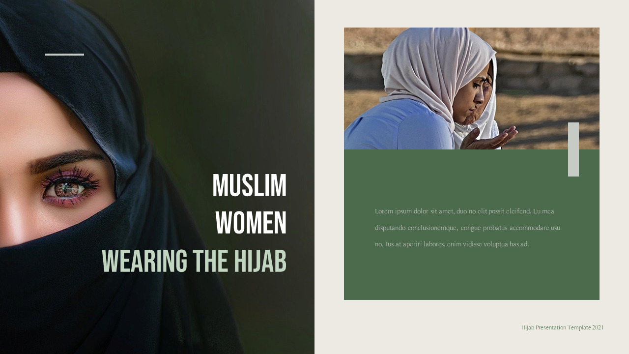 Hijab Simple Templates Design|Lifestyle|PPT