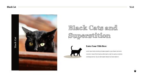 Black Cat Simple PPT Templates|Lifestyle