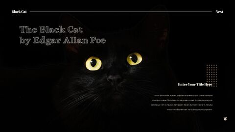 Black Cat Simple PPT Templates|Lifestyle