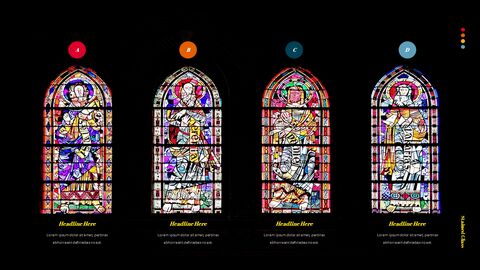 Glasmalerei Einfaches Template-Design|Lebensstil|PPT