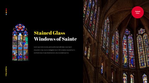 Glasmalerei Einfaches Template-Design|Lebensstil|PPT