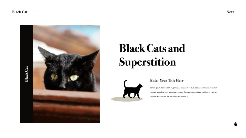 Black Cat Multipurpose Presentation Keynote Template|Lifestyle