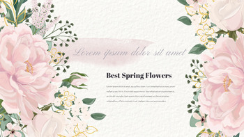 Watercolor Flower Illustration Easy PowerPoint Design