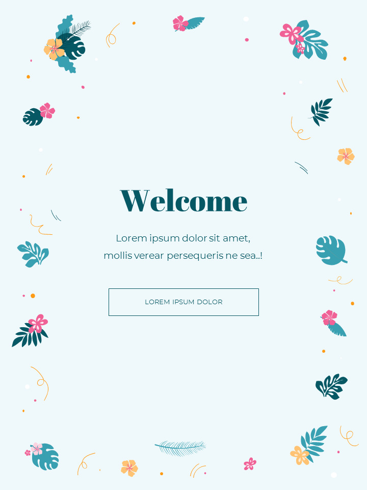 Active Spring Theme Illustration Template powerpoint ppt