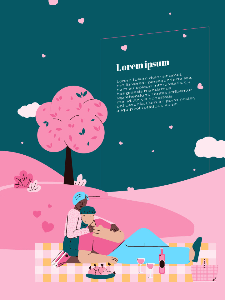 Active Spring Theme Illustration Template powerpoint ppt