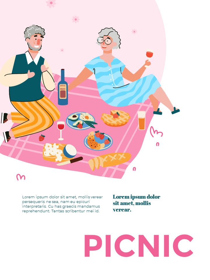 Active Spring Theme Illustration Template powerpoint ppt