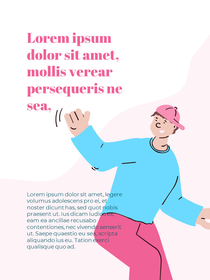 Active Spring Theme Illustration Template powerpoint ppt