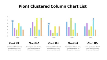 5 Clustered Column Chart List
