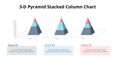 Pyramid 3D Stacked Column Chart