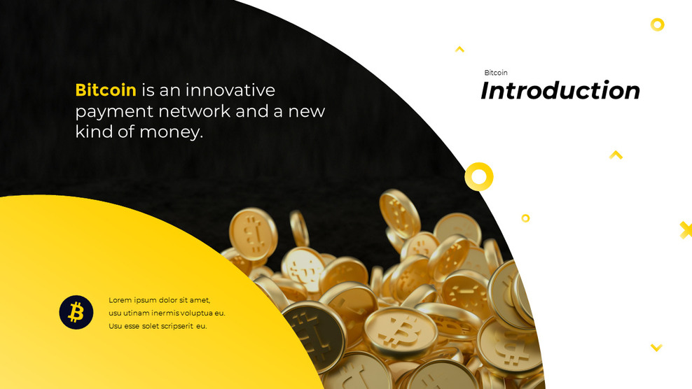 Bitcoin Financial Theme PowerPoint Template Simple PowerPoint Template ...