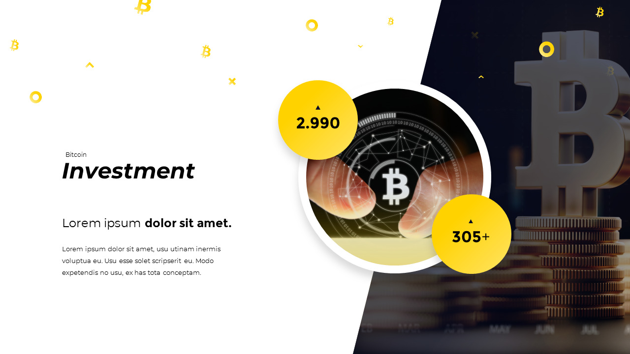 Bitcoin Financial Theme PowerPoint Template Simple PowerPoint Template ...