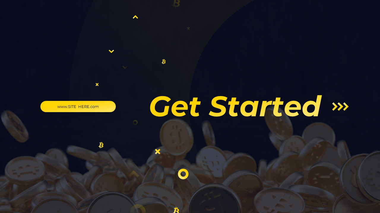 Bitcoin Financial Theme Powerpoint Template Simple Powerpoint Template Design