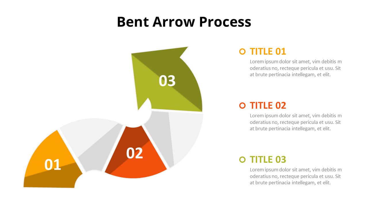 Folded Arrow Process Diagram|Infographics