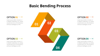 Folded Arrow Process Diagram|Infographics