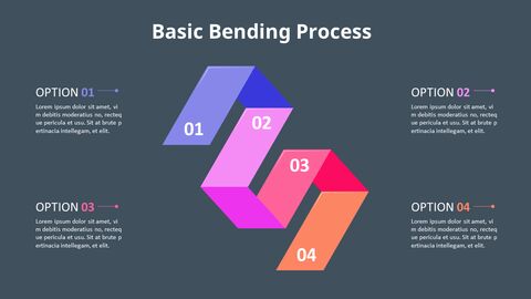 Folded Arrow Process Diagram|Infographics