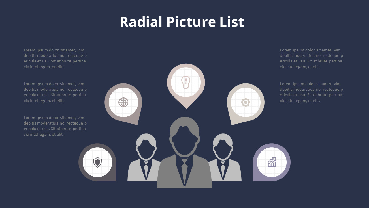 Radial Picture Infographics Diagram