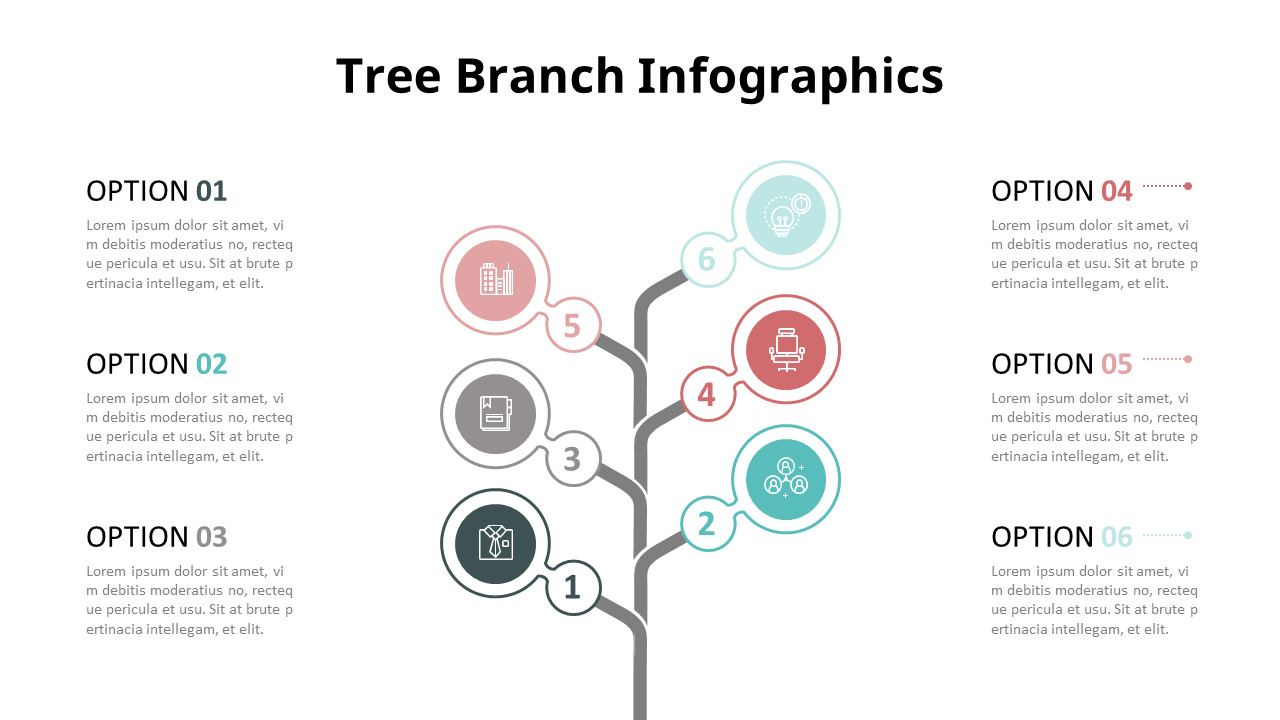 Tree And Leaves Infographics Diagram