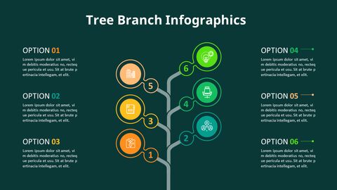 Tree And Leaves Infographics Diagram