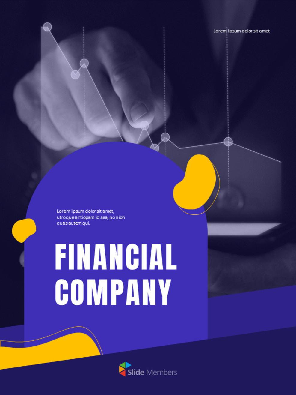 Financial Company Report Template Design PPT Model
