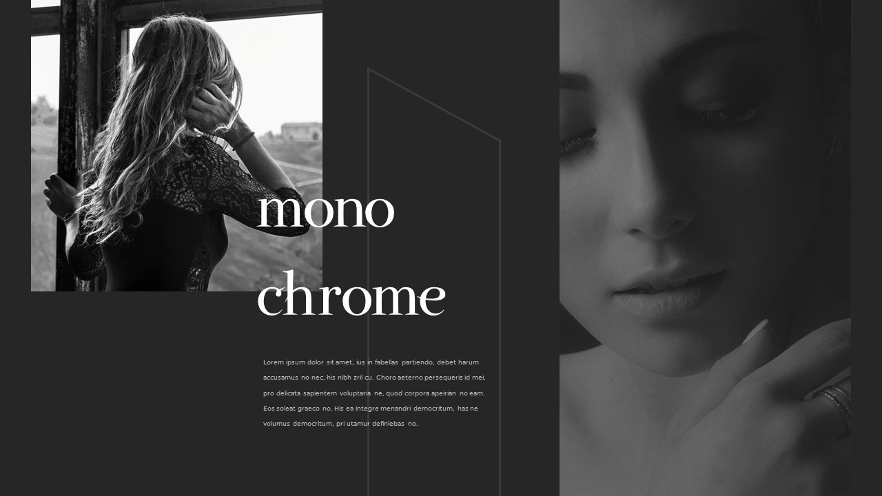 Monochrome powerpoint template|Lifestyle