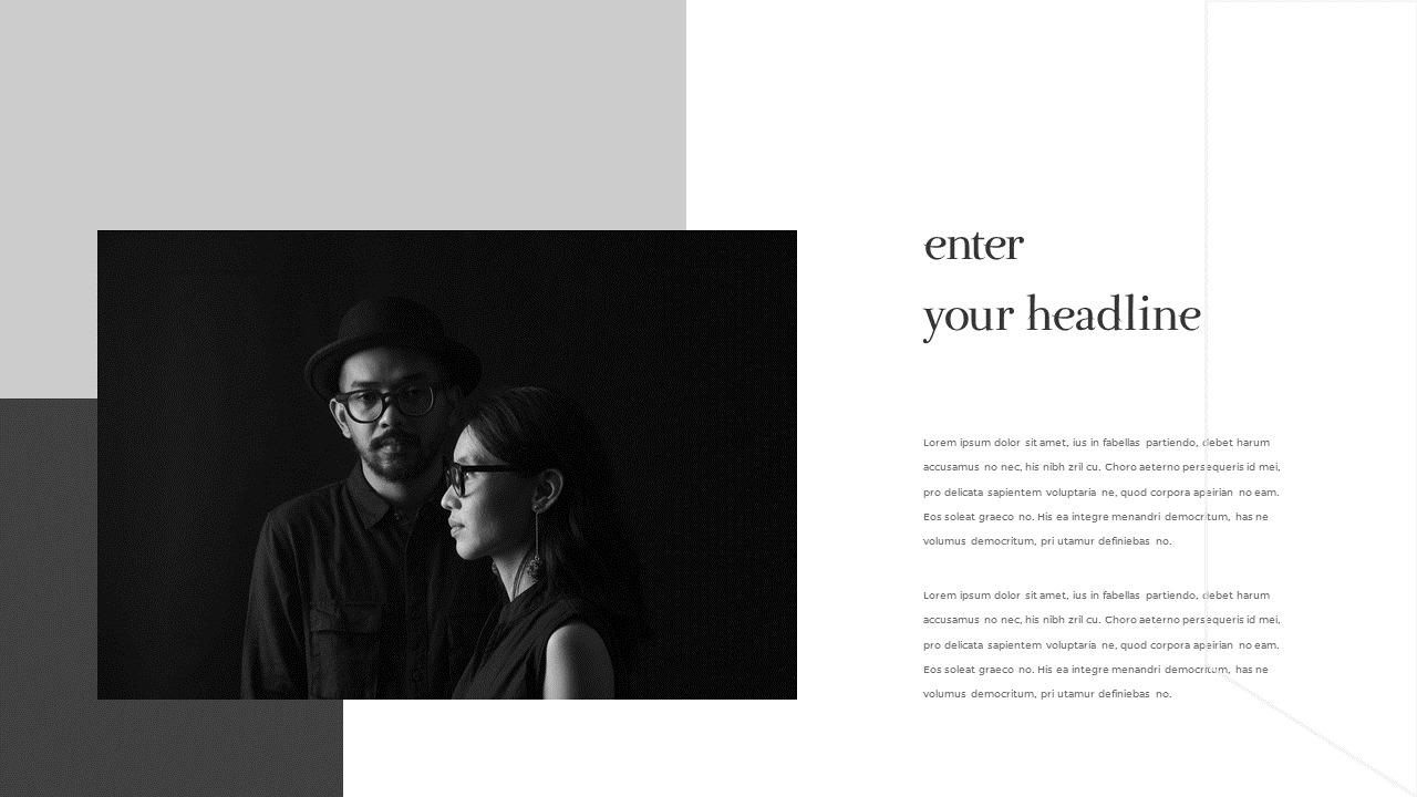 Monochrome powerpoint template|Lifestyle