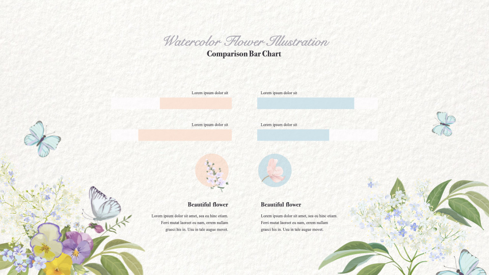 Watercolor Flower Illustration Keynote Presentation