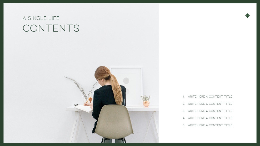 A Single Life presentation slide design|Lifestyle|PPT Templates