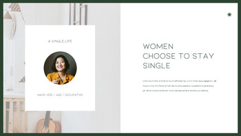 A Single Life presentation slide design|Lifestyle|PPT Templates