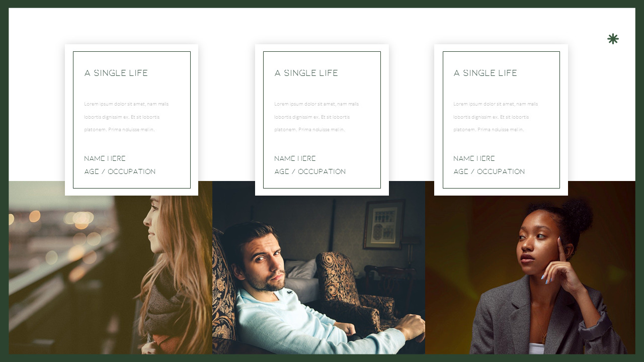 A Single Life presentation slide design|Lifestyle|PPT Templates
