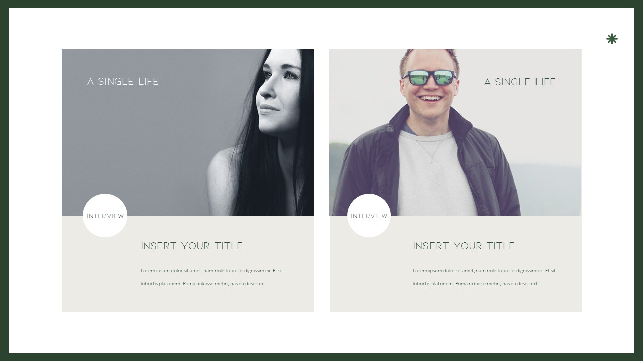 A Single Life presentation slide design|Lifestyle|PPT Templates