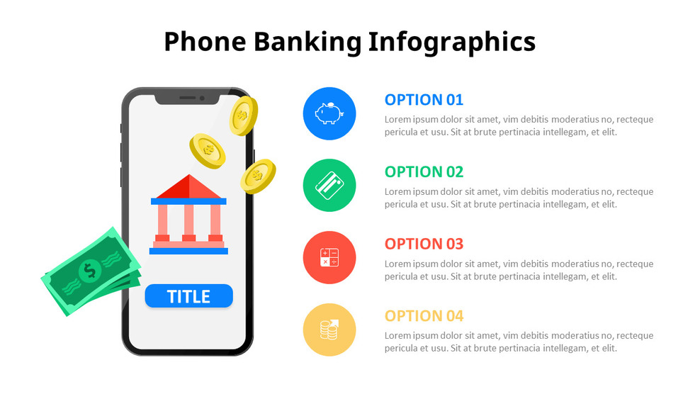 Phone Banking Infographics Diagram