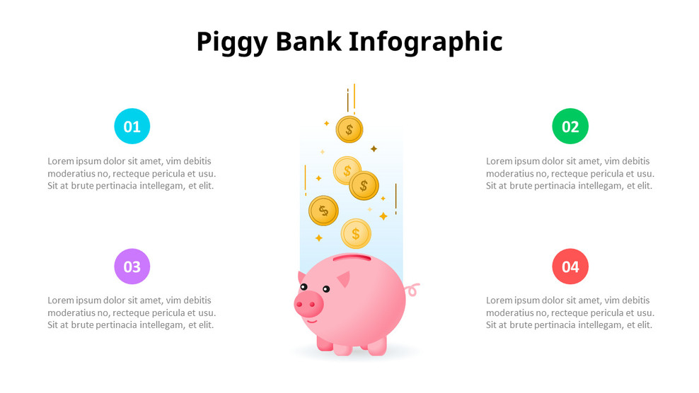 Piggy Bank Infographic Diagram|Infographics
