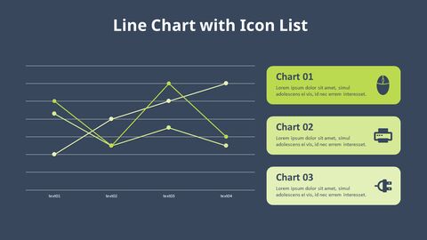 3 Line Chart with List