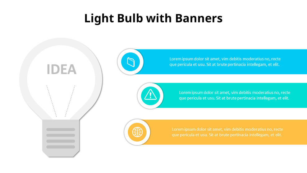 Simple Lightbulb Infographic Diagram|Infographics