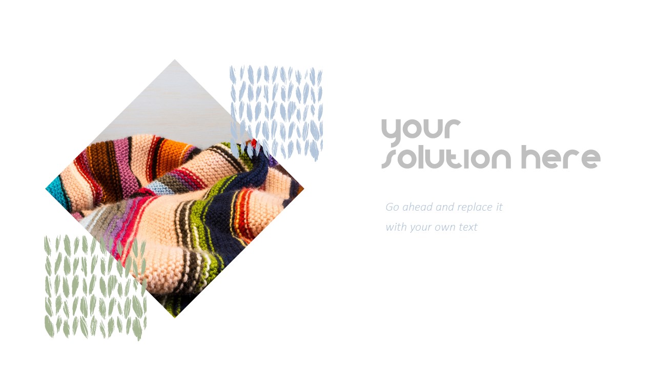 Simple PowerPoint Template Design - Knitting