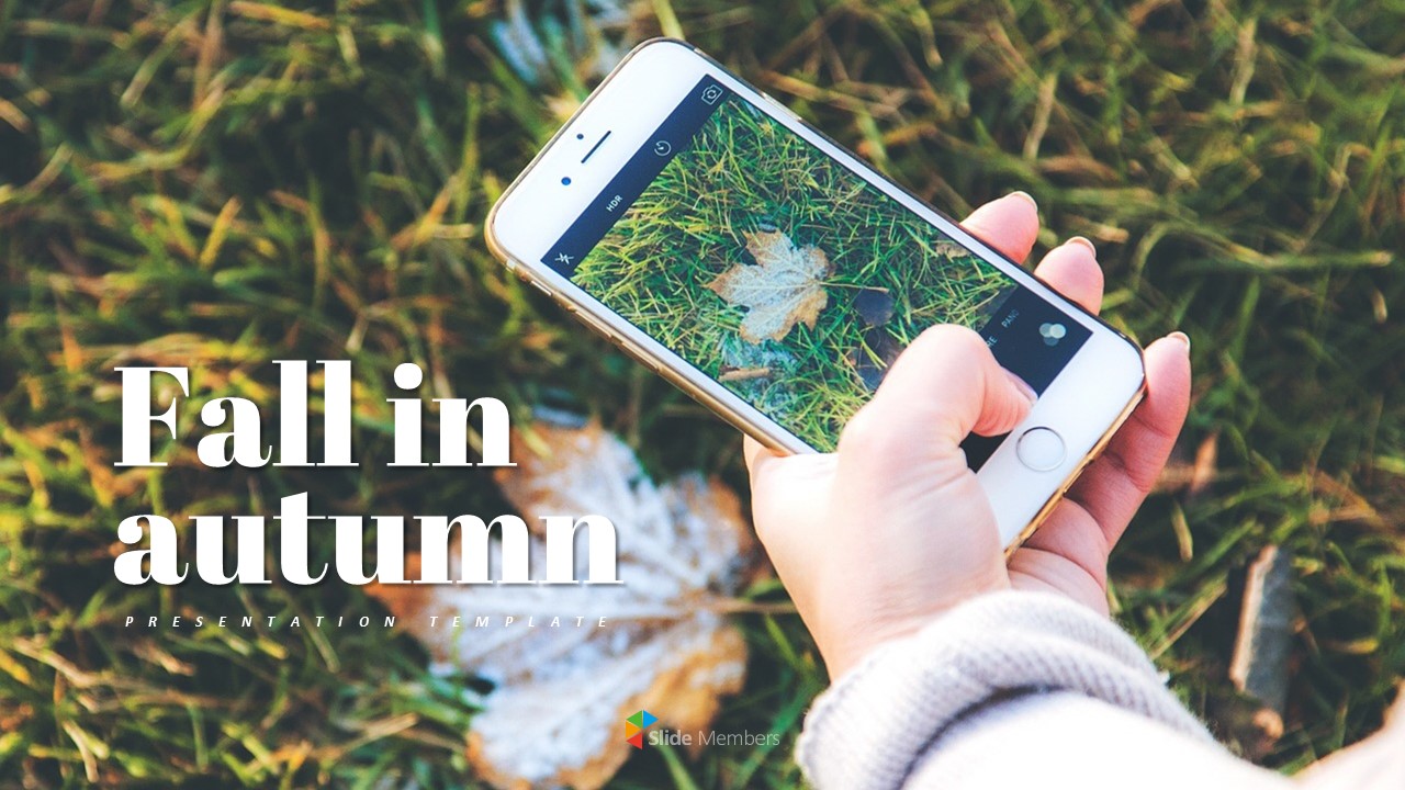 Simple PowerPoint Templates - Fall in autumn