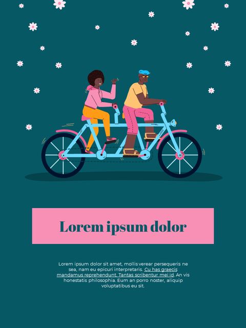 Active Spring Theme Illustration Template Simple Google Presentation