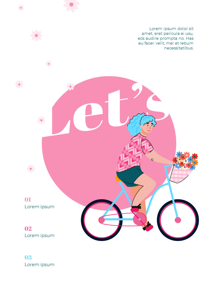 Active Spring Theme Illustration Template Simple Google Presentation