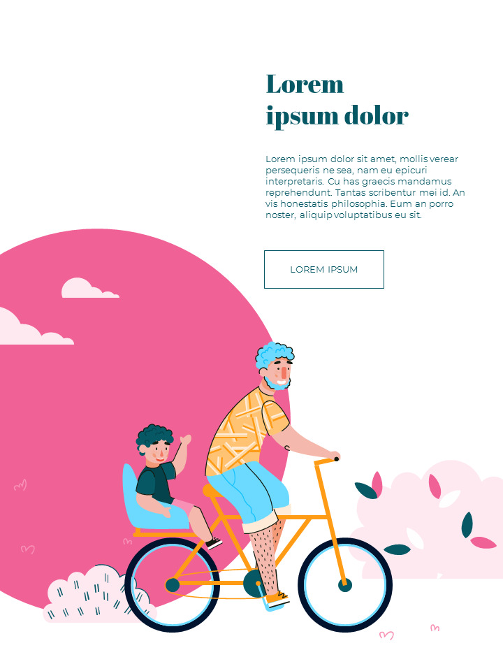 Active Spring Theme Illustration Template Simple Google Presentation
