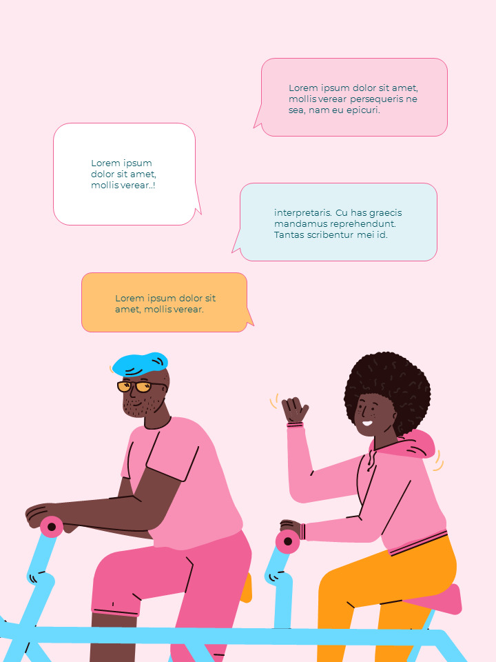 Active Spring Theme Illustration Template Simple Google Presentation