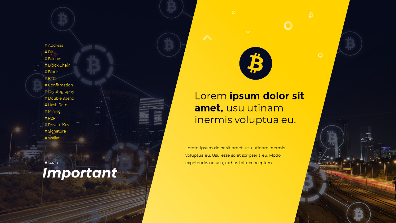 Bitcoin Financial Theme PowerPoint Template building a pitch deck