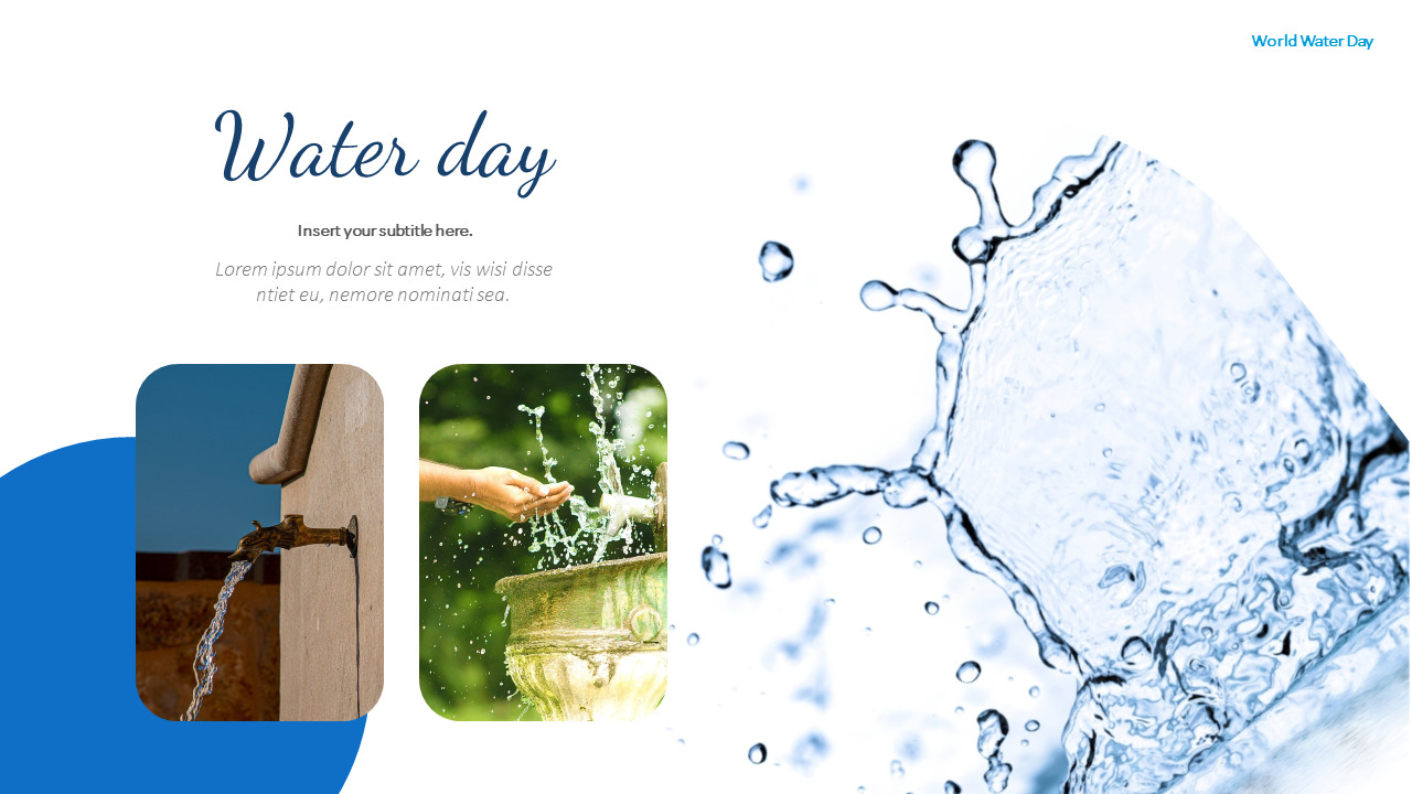 World Water Day template design|Lifestyle|Google Slides