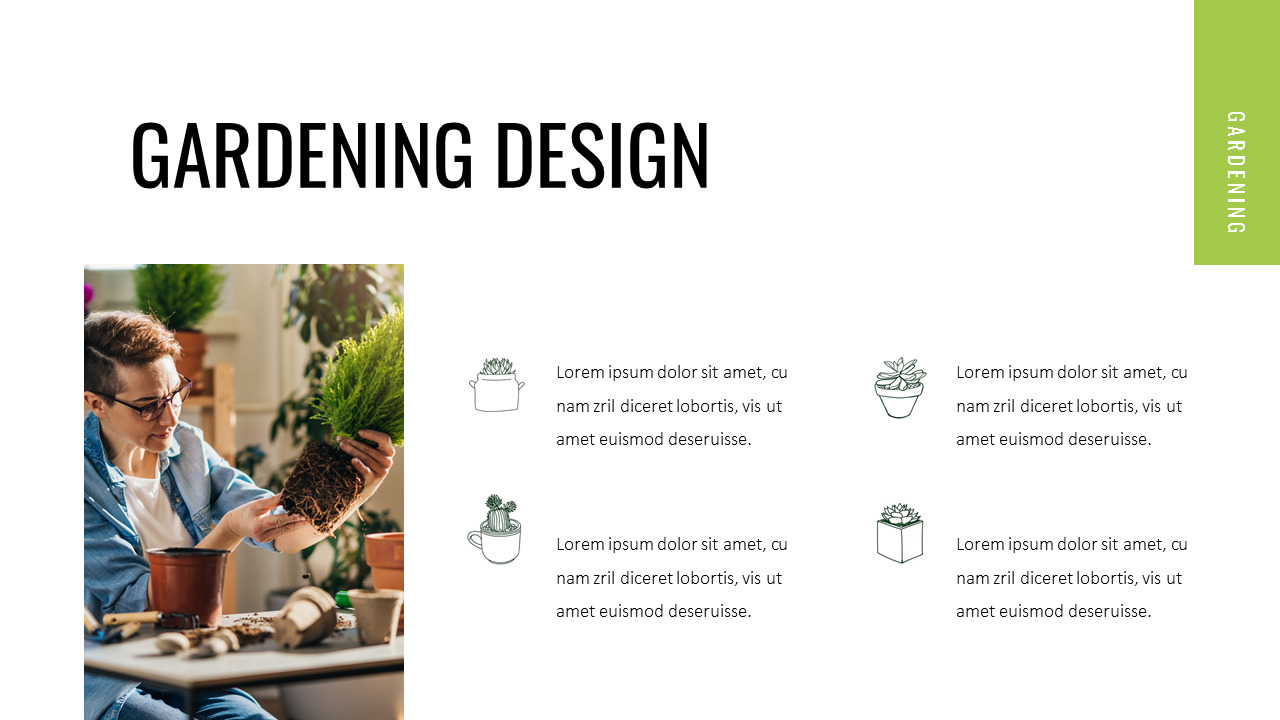 Gardening google slides template|Lifestyle