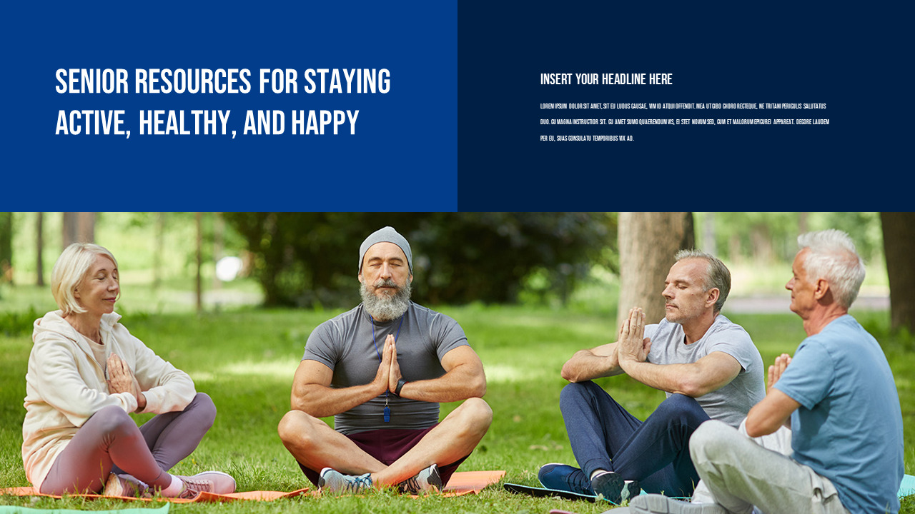 Active Senior Life powerpoint template download