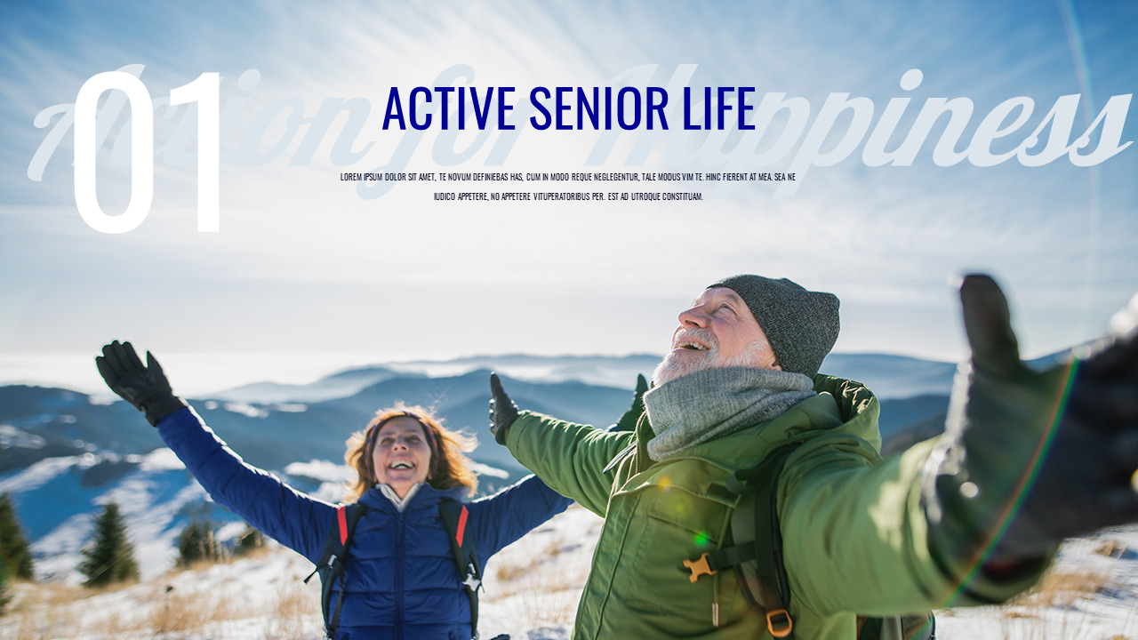 Active Senior Life presentation slide design